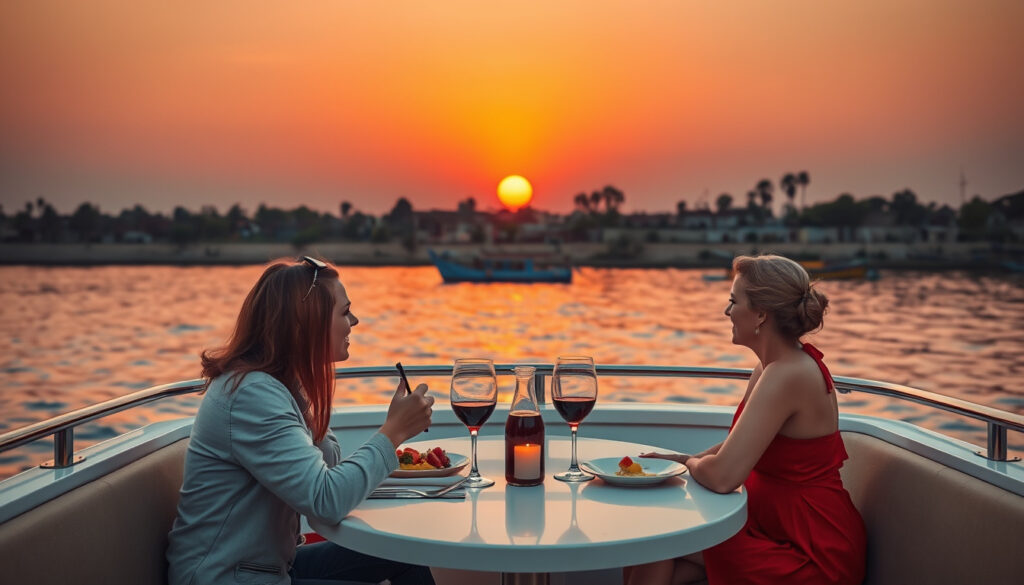 Unforgettable Nile Sunset Dinner Cruise: Romantic Dining on the Water